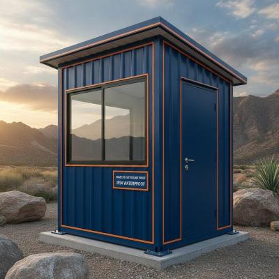 China Grade 8.3 Earthquake Proof Security Guard House with IP54 Waterproof Rating and Customizable Color Options for sale