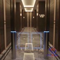 China Sleek Cylindrical Swing Turnstile ZKTeco Integrated Biometric Face Recognition Slim Column Speed Gate Space-saving VIP Wide Lane for sale