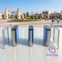 China Long Range UHF RFID Integrated Flap Barrier High-Flow Turnstile for Tourist Scenic Spots Theme Parks and Museums CE for sale