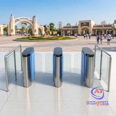 China Long Range UHF RFID Integrated Flap Barrier High-Flow Turnstile for Tourist Scenic Spots Theme Parks and Museums CE for sale
