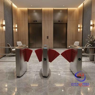 China Bi-directional NFC QR Access Control Flap Barrier with Card Collection Recycling System Speed Gate GAT-231 for Visitor CE for sale