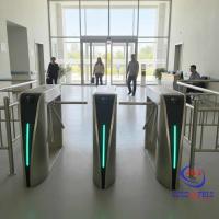 China Fire Alarm Linkage Tripod Turnstile Emergency Auto-Lift Arm Automatic Reset Biometric Fingerprint Access for School Hospital for sale