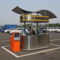China Modern Prefab Security Guard House Stainless Steel Portable Sentry Box for Parking Lot Outdoor Ticket Kiosk & Traffic Booth for sale