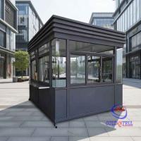 China Luxury Prefab Security Guard House with Toilet 4-Person Steel Sentry Box Portable Container Guard Booth for Outdoor Plaza for sale