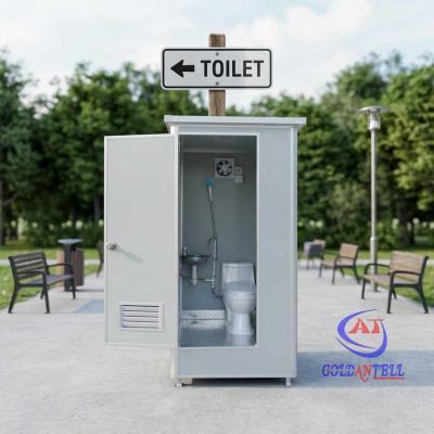 China Durable 1.1m Single Cabin Portable Toilet with Shower Steel Frame Prefabricated Mobile WC Sentry Washroom for Farms for sale