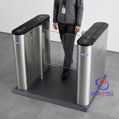 China Ultra-slim White Swing Turnstile Mini Speed Gate DC Brushless Motor Custom Colorful Barrier for Boutique and Retail Store CE for sale