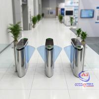 China Custom Branding Pedestrian Speed Gate QR NFC Access Control Sliding Turnstile for Exhibition Center Public Lobby CE for sale