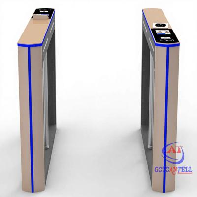 China Anti-climb Full Height Speed Gate Biometric AI Optical Sliding Barrier with Adjustable Glass for Corporate HQ Security CE for sale