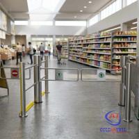 China ADA Compliant Automatic Retail Swing Gate SUS304 Barrier for Supermarket Wheelchair and Shopping Trolley Access CE for sale