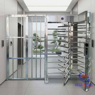China 1100mm Extra Wide Full Height Turnstile AI Face Recognition Single Lane Access Control Gate with Magnetic Locking CE for sale