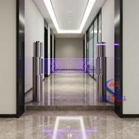 China 900mm Wide Passage Pedestal Turnstile Relocatable Sensor-driven Swing Gate High Endurance RFID QR for Transit Lobby CE for sale