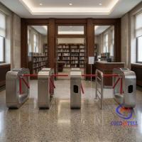 China Self-rising Arm Tripod Turnstile Biometric Touch-ID for Academic Archive and Library Study Zone Access Control CE for sale