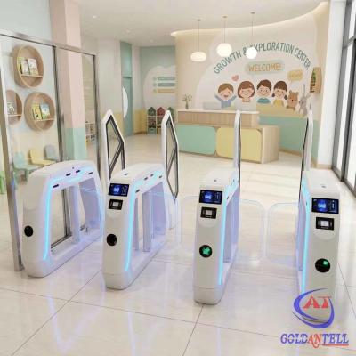 China Child-friendly Swing Turnstile Visible Safety Light Curtain Youth Access Barrier for Early Education Center and Daycare CE for sale