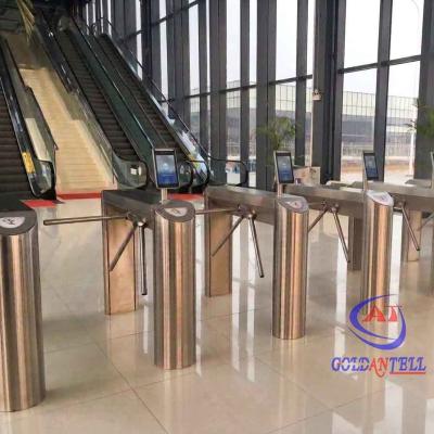 China AI Visual Identity Tripod Turnstile Motorized RFID Access Control for Corporate Reception and Enterprise HQ CE for sale