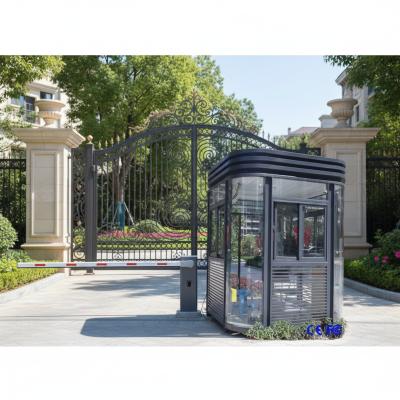 China 30 to 60 degrees Celsius Earthquake Proof Grade 8.3 Single Room Stainless Steel Ticket Kiosk Booth Outdoor Ticket Dispensing Station for sale