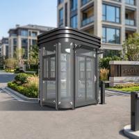 China 30 to 60 degrees Celsius Security Guard House with Steel Aluminum Wood Composite Panels Weight Approximately 200 to 500 Kilograms for sale