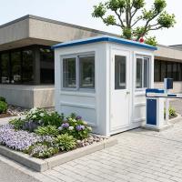 China Steel Plate Roof Security Guard House Approximately 200 to 500 Kilograms Weight Designed for Security Applications for sale