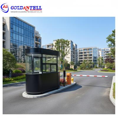 China 320KG to 550KG Gross Weight Security Guard Booth in 1500x2400mm or Customized Size Steel Aluminum Wood Composite Panels for sale