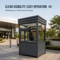 China Outdoor Ticket Booth Waterproof Steel Structure Customized Size for sale