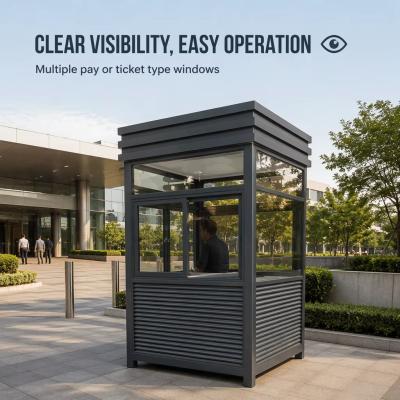 China Outdoor Ticket Booth Waterproof Steel Structure Customized Size for sale