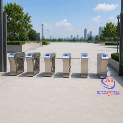 China Brushless Fingerprint Tripod Turnstile Dual RFID Reader Access Control for Business Center and Coworking Space CE for sale