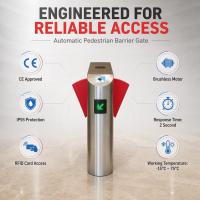 China Adjustable Opening Speed NFC RFID Card Flap Barrier Turnstile Pedestrian Access Control for sale
