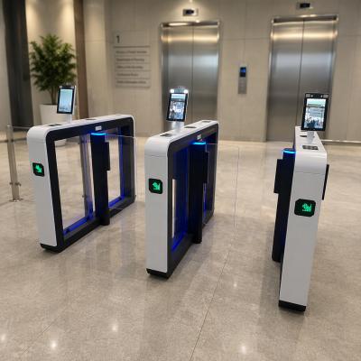 China QR Code Face Recognition Automatic Swing Barrier Speed Turnstile Card Membership Gym Office Building for sale