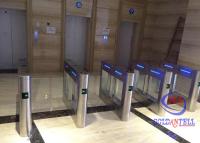 China High Class Swing Barrier Gate Two Way Lanes Automatic Card Swipe For Amusement Park for sale