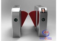 China Slide Gate Flap Barrier Turnstile Retractable Wings With Face Recognition System for sale
