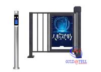 China Custom Half Height Turnstiles LCD Screen Outdoor Advertising Face Recognition Access Door For Parking Entrance for sale