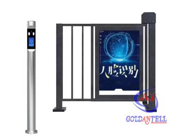 China Custom Half Height Turnstiles LCD Screen Outdoor Advertising Face Recognition Access Door For Parking Entrance for sale