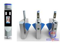 China Thermal Scanner Face Recognition Flap Barrier Turnstile for sale