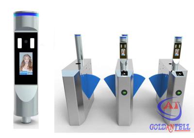 China Thermal Scanner Face Recognition Flap Barrier Turnstile for sale