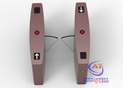 China Acrylic Glass SS316 0.6s Flap Barrier Gate 40person/Min for sale