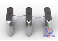 China Acrylic Glass Dual Core 0.2 Second SS316 Flap Barrier Gate for sale