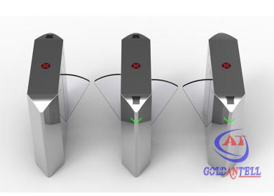 China Acrylic Glass Dual Core 0.2 Second SS316 Flap Barrier Gate for sale