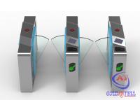 China Biometric Recognition DC24V Flap Barrier Gate For Subway Station for sale