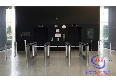 China Led LOGO Anti Climbing Swing Barrier Gate Double Channel With CE Certificated for sale