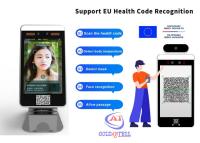 China 8 Inch Android Facial Recognition Turnstile EU Green QR Code Reader for sale