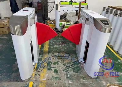 China Biometric 0.3s Speed Flap Turnstile Gate Durable Maintenance With LED Light for sale