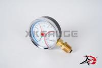 China Temperature & Pressure Gauge 63mm 12 Bar 120°C HVAC Boiler Combined Gauge for sale
