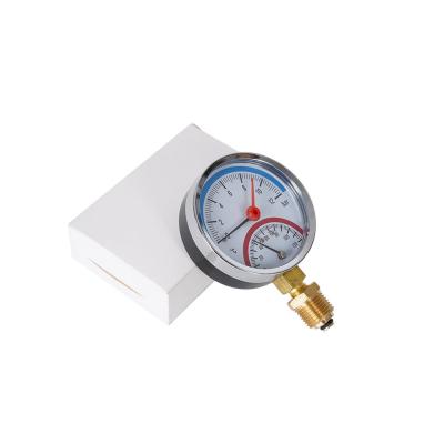 China Temperature & Pressure Gauge 63mm 12 Bar 120°C HVAC Boiler Combined Gauge for sale
