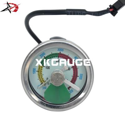 China Y40 Luminous Electric Contact Pressure Gauge 40mm Industrial Alarm Switch Pressure Monitoring Instrument for sale