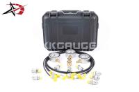 China High Accuracy Pressure Testing Kits , Hydraulic Black Tool Kit With 3 Pressure Gauges / 9 Fittings for sale