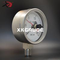 China All Stainless Steel Anti Vibration Pressure Gauge 100mm Liquid Filled IP65 Industrial Manometer for sale