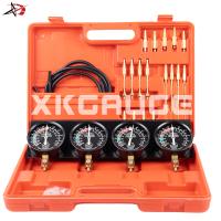 China 4 Gauge Carburetor Vacuum Synchronizer Gauges Tool Kit / Vacuum Tester Kit With Mounting Plate for sale