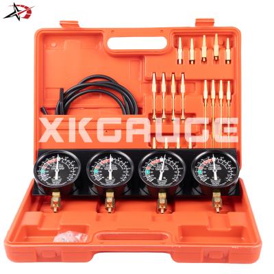 China 4 Gauge Carburetor Vacuum Synchronizer Gauges Tool Kit / Vacuum Tester Kit With Mounting Plate for sale