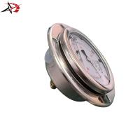 China Panel Mount Liquid Filled Pressure Gauge Axial Stainless Steel Front Flange for Compact Instrument Displays for sale