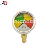 China Color Coded Liquid Filled Pressure Gauge Dual Zone Visual for Fast Safety Status Monitoring Reading for sale