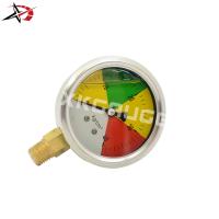 China Color Coded Liquid Filled Pressure Gauge Dual Zone Visual for Fast Safety Status Monitoring Reading for sale